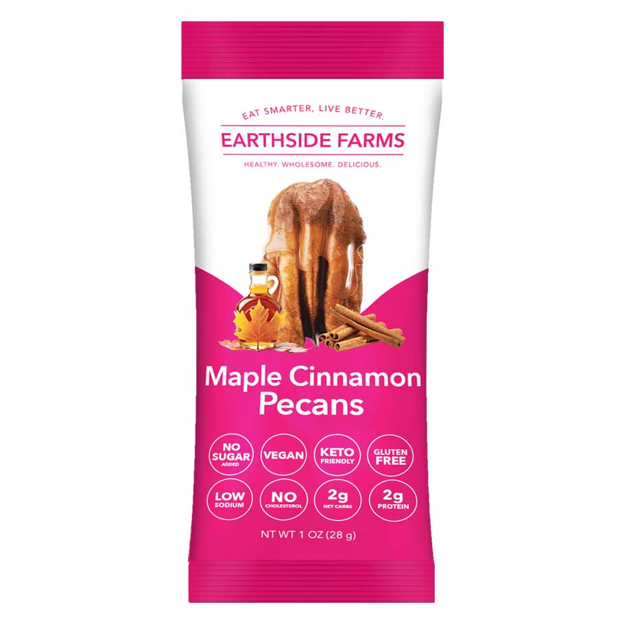 Earthside Farms Maple Cinnamon Pecans – Good Vibes Snacks