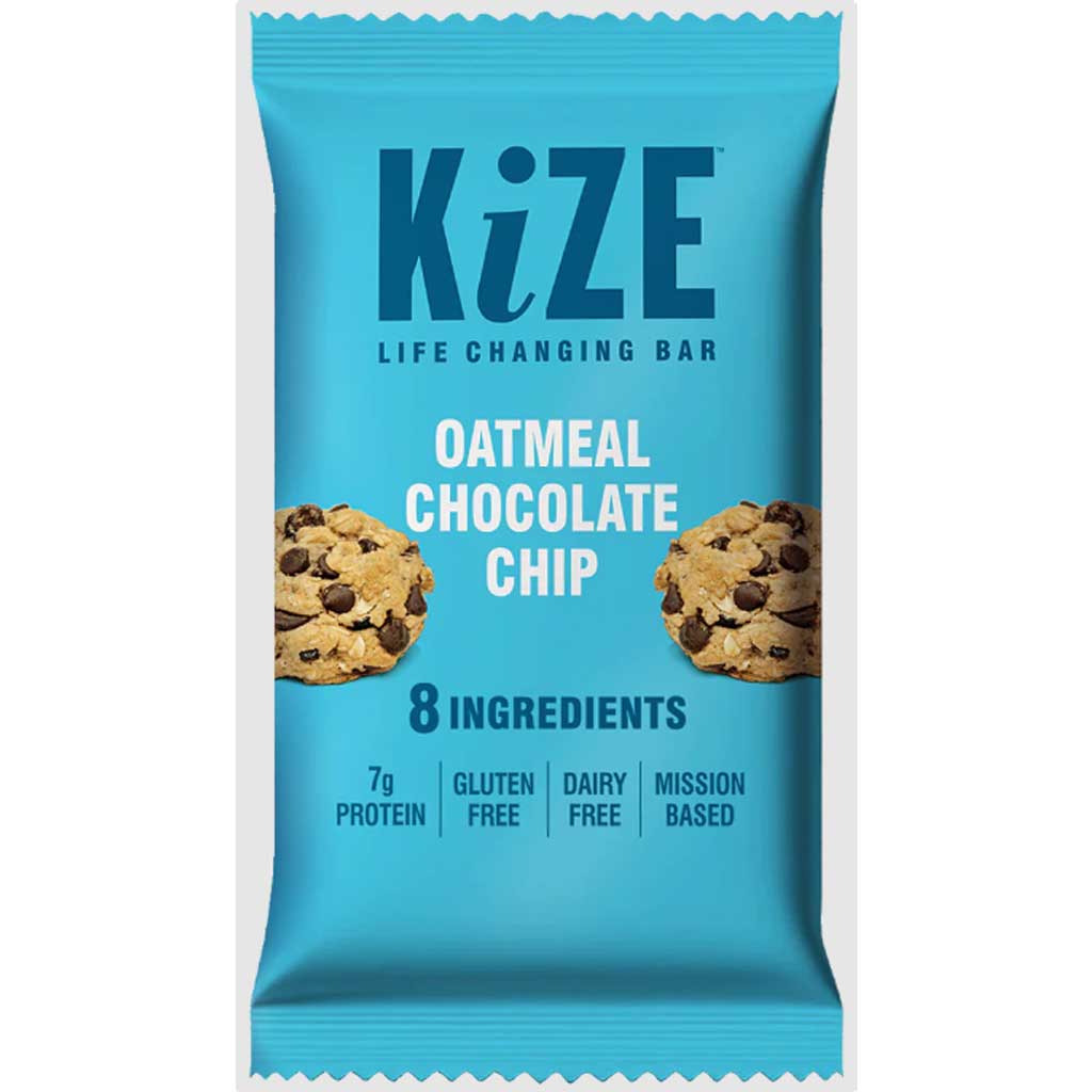 KiZE Raw Energy Bar Oatmeal Chocolate Chip – Good Vibes Snacks