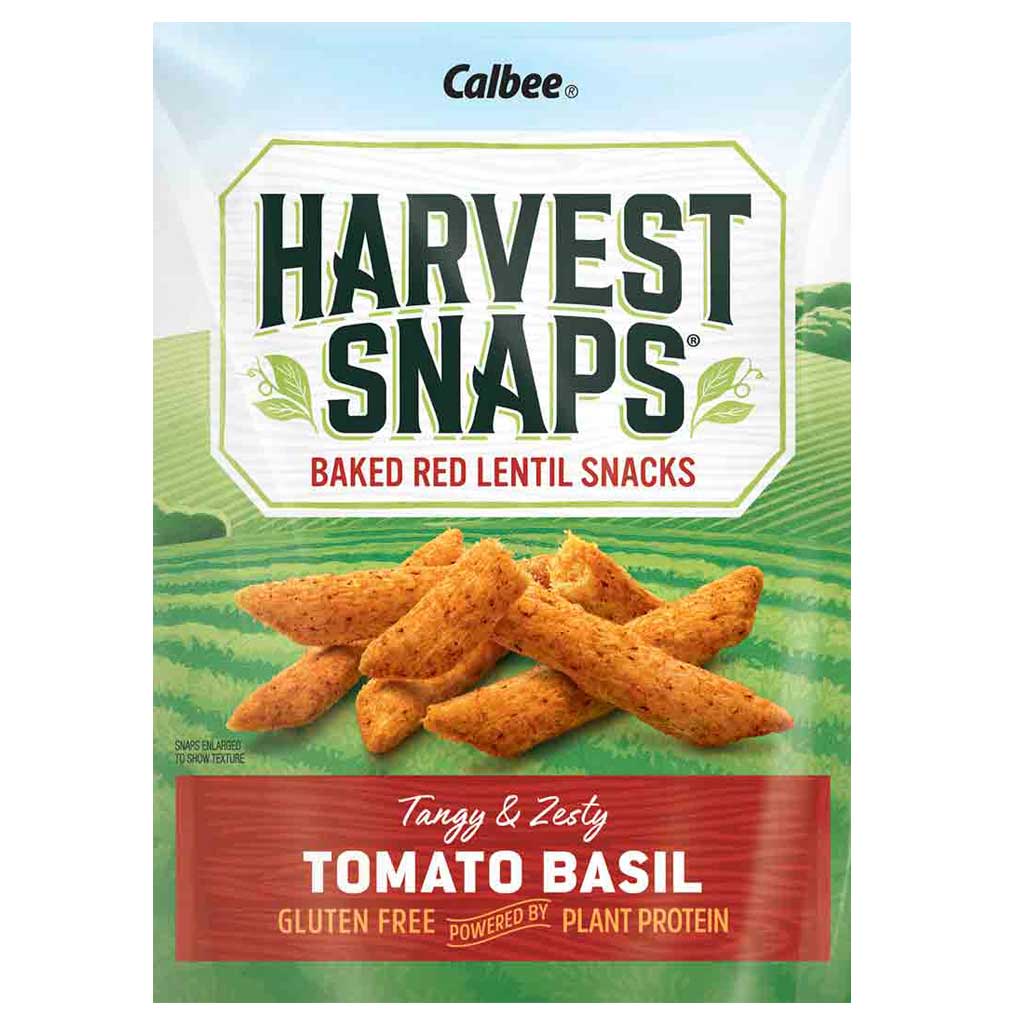 Harvest Snaps Baked Red Lentil Snacks Tomato Basil – Good Vibes Snacks
