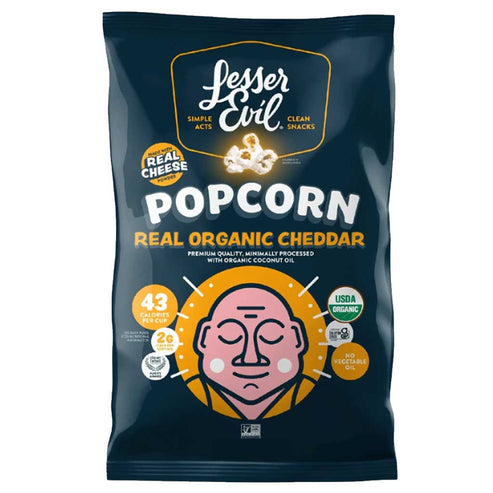Lesser Evil Cheddar Popcorn – Good Vibes Snacks